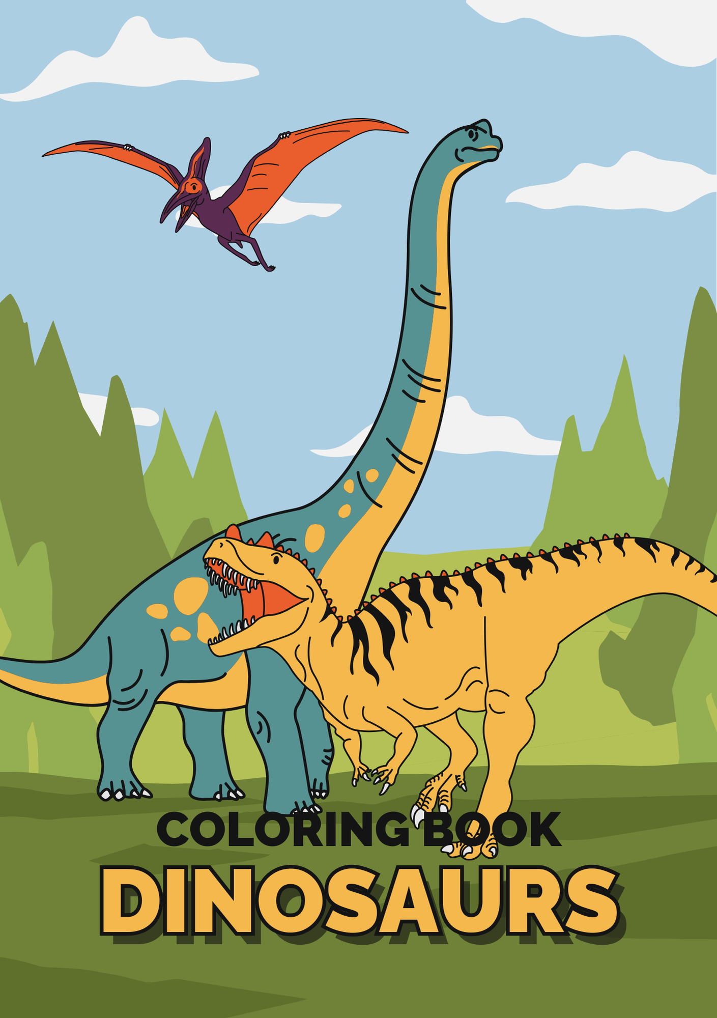 Dinosaurs Colouring Book – Fun Prehistoric Activities for Kids (Ages 3 ...